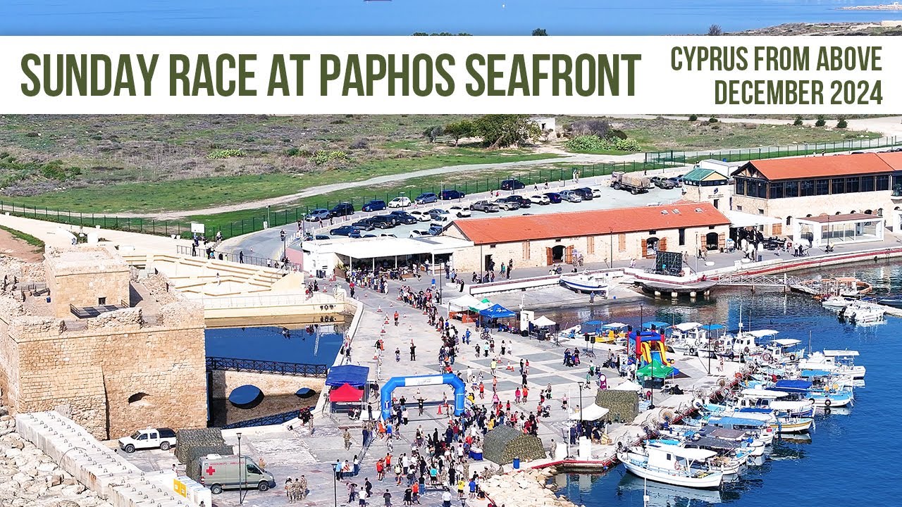 Paphos Sea Front Race From Above - YouTube
