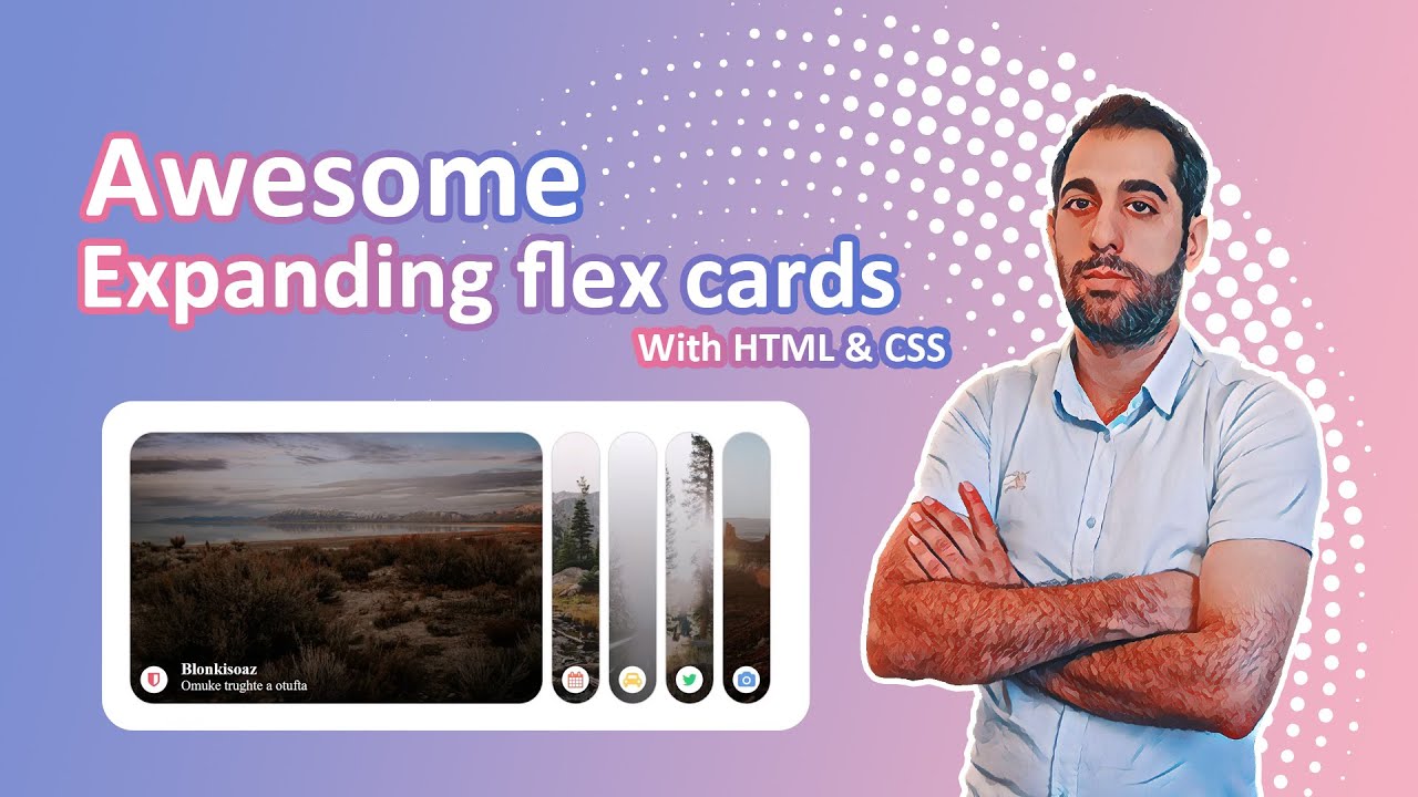 Creating Awesome Expanding Flex Cards With Html Css And Jquery Youtube