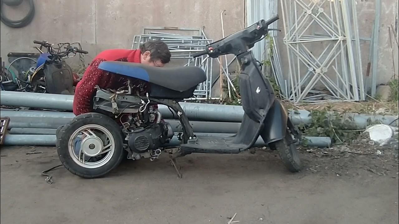 На японский скутер китайский двигатель - YouTube