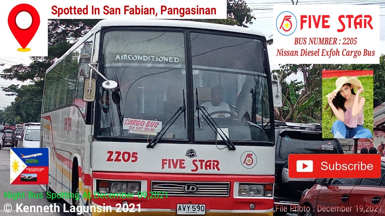 Five Star Bus 2205 Nissan Diesel Exfoh Cargo Bus Spotting (December 09 ...