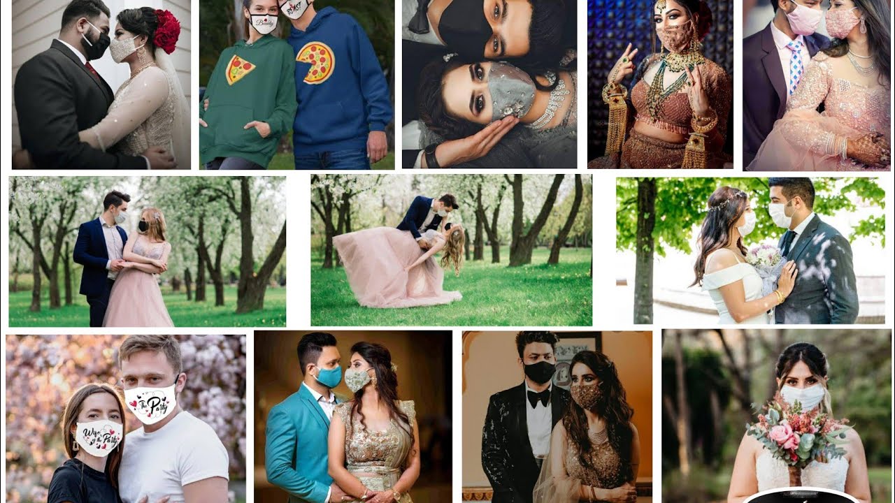 Couple poses with Face mask // Photo shoot ideas . # ...