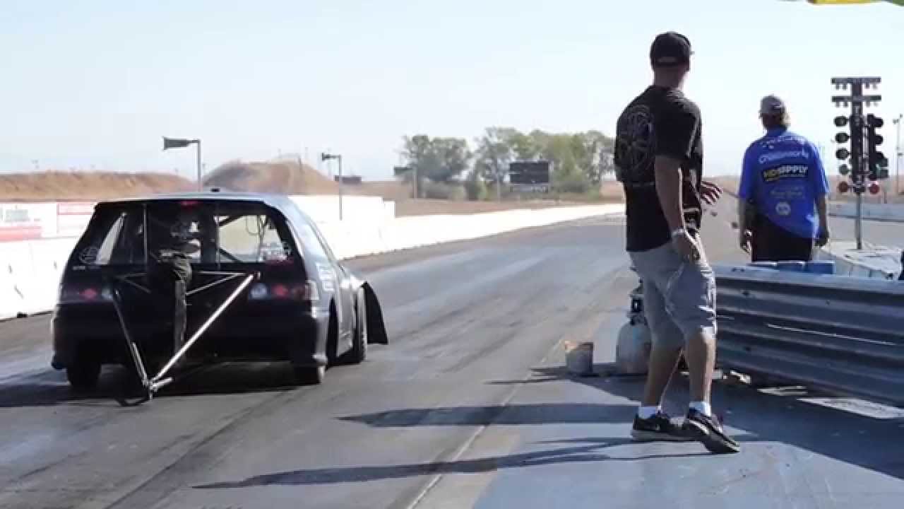 10 Sec EF SOHC Tube Frame Honda Drag Car @ Sacramento raceway norcal ...
