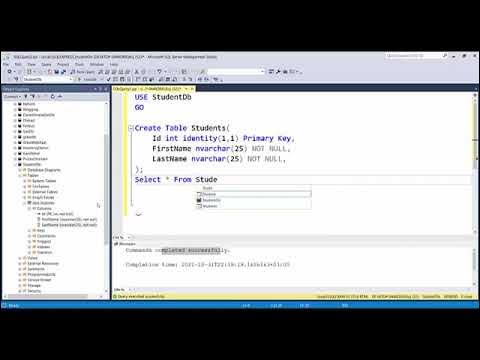 SQL Create table 2 (Kurdish) SQL دروستکردنی تەیبڵ 2 (خشتە) - YouTube