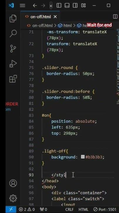 Building A Creative Switch Button From Scratch Html Css And Javascript Tutorial Htmlcss