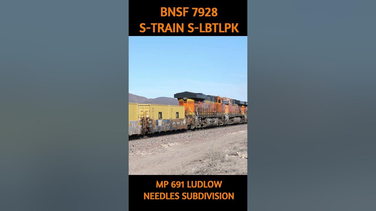 BNSF 7928 EB STACK TRAIN MP 691 LUDLOW 3-11-2024 #bnsf #railway #railfaning - YouTube