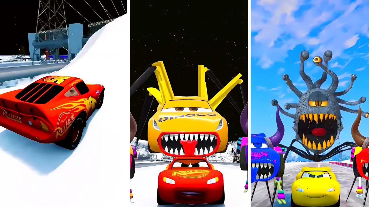 McQueen Monster Car Eater 🆚 Monster Beholder 🆚 Car Eater Coffin Dance Song(Cover) @CODIS - YouTube