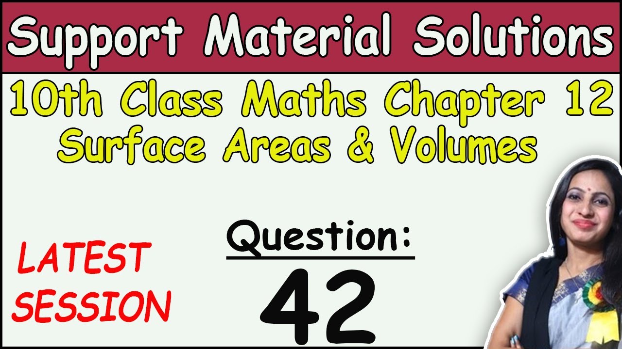Class 10 Math Chapter 12 Surface Areas and volumes Question 42 | DOE ...