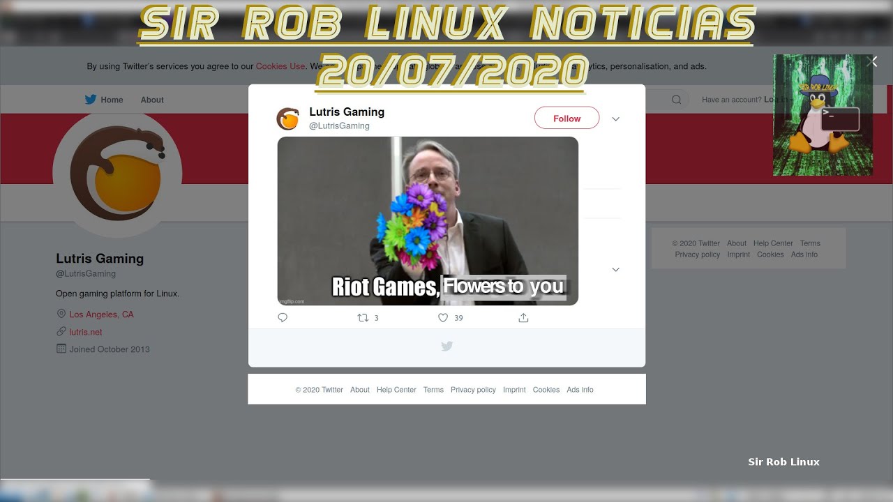 Sir Rob Linux Notícias 12 a 18/7/20 - Tópicos e Links na Descrição ...