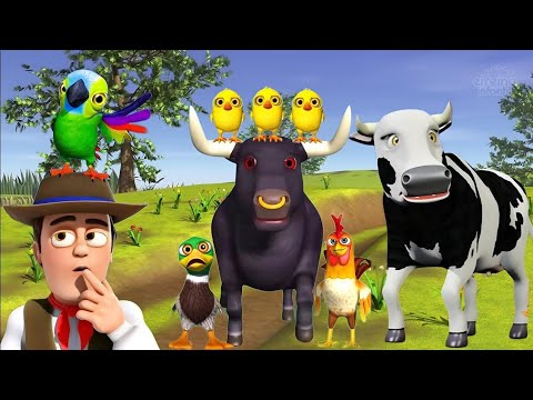 El Pollito Pío 3d - El Toro y Tractor - Canciones de la Granja de Zenón ...