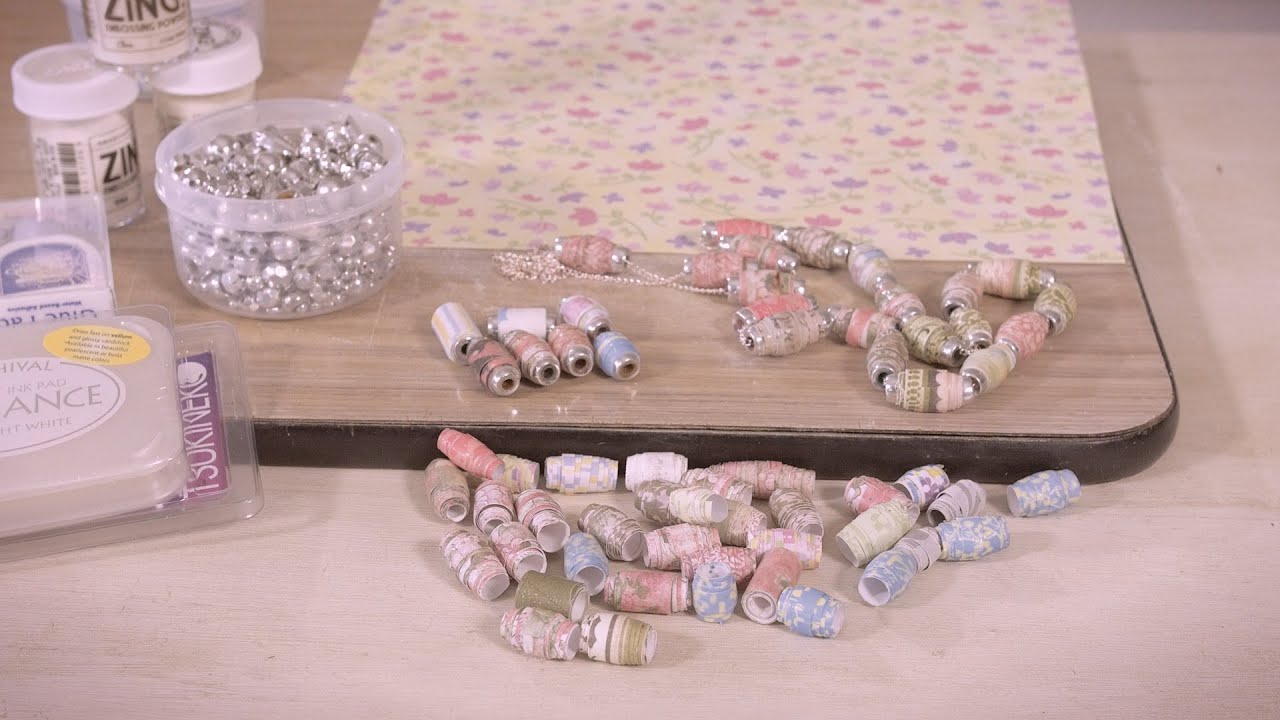 How To Make Paper Beads Arts & Crafts Tutorial - YouTube