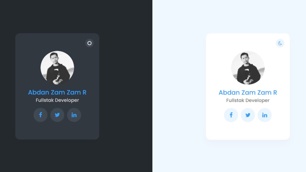 Membuat Card Mode Dark dan Light Menggunakan HTML, CSS dan JavaScript ...