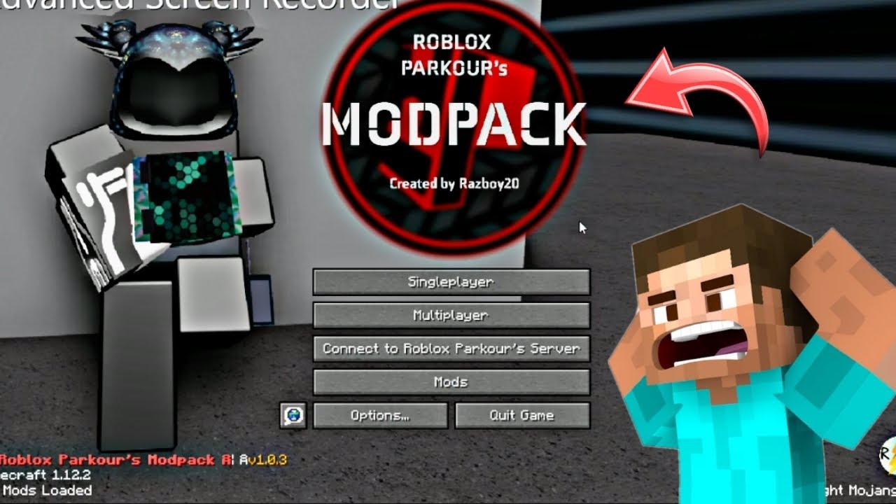 Let's Play a Parkour Map in This Minecraft || roblox mod pack - YouTube