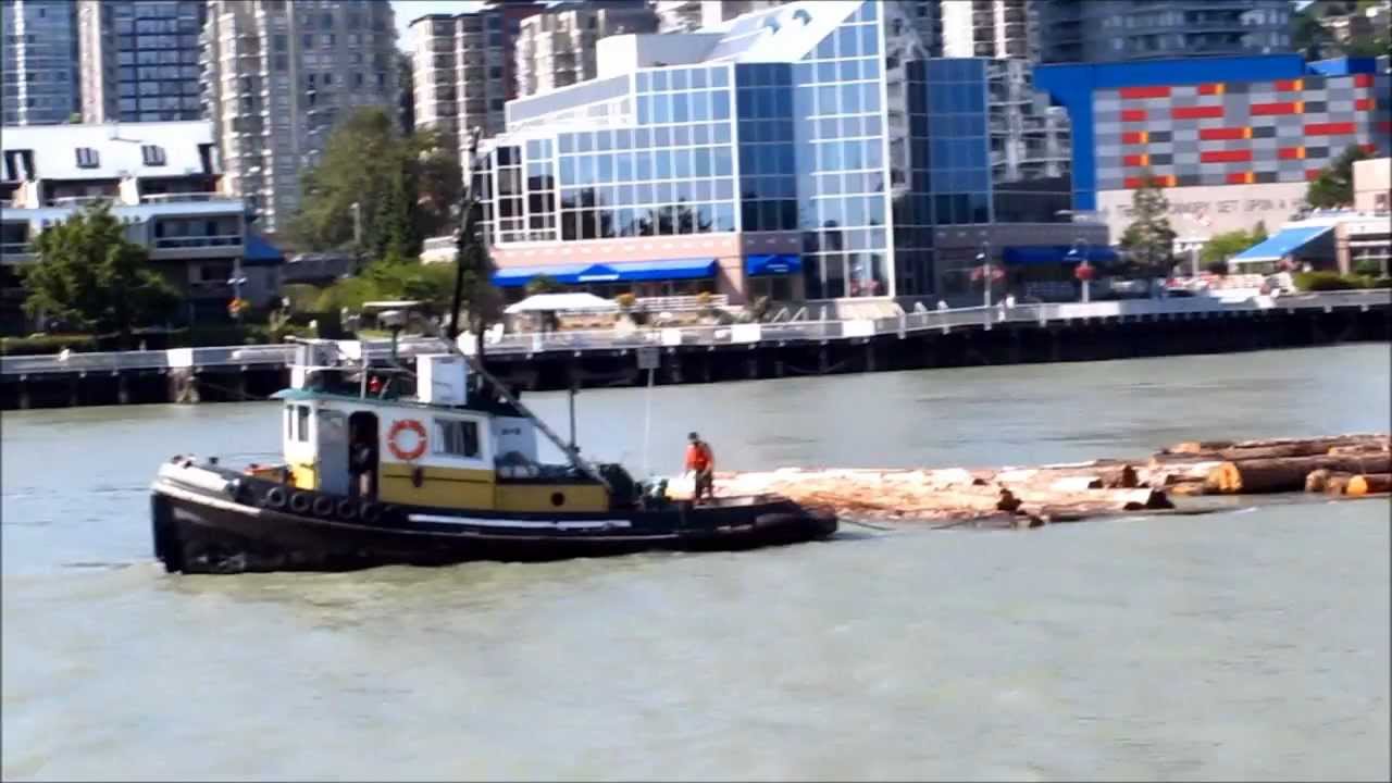 Log Tow at New Westminster - YouTube