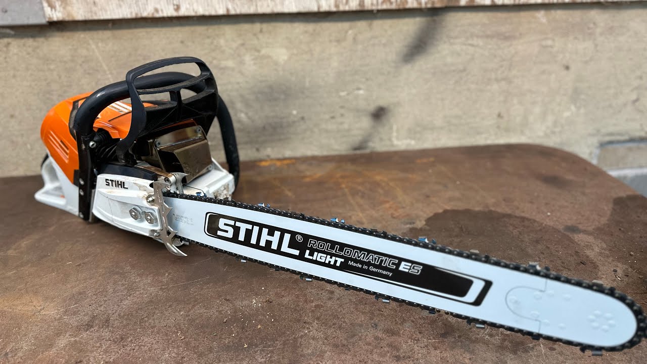 STIHL 500i with 25” light bar and Oregon skip tooth chain. - YouTube