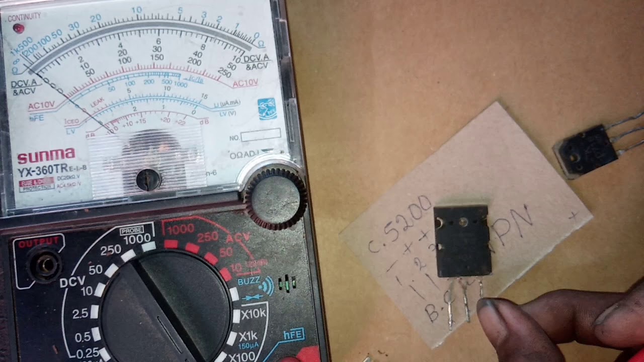 របៀបវាស់ត្រង់សុីស្ទ័រ/1,How to measure a transistor - YouTube