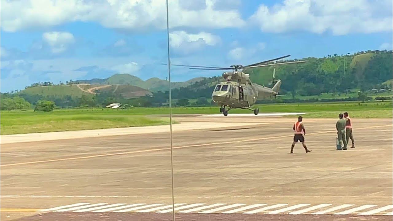 PAF helicopter at Busuanga Airport (USU) Coron, Palawan - YouTube