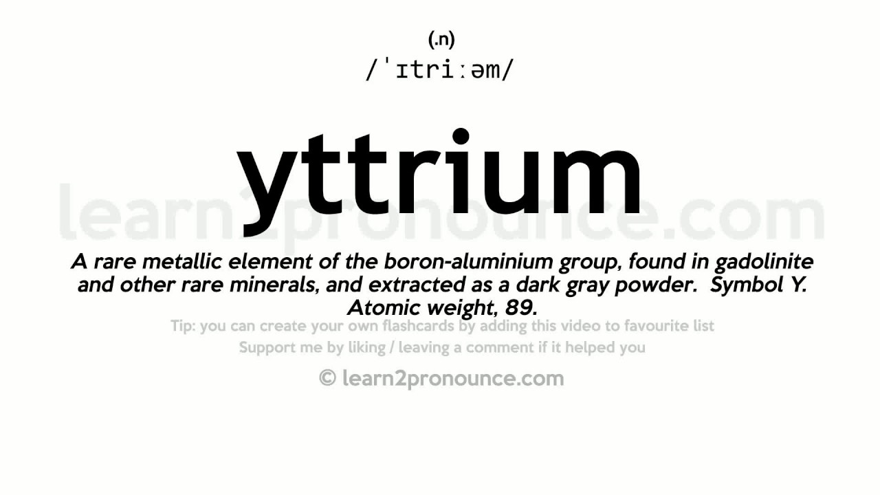 Yttrium Definition