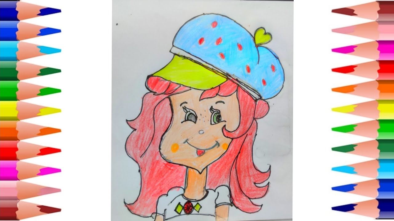 How to draw a cute girl💃 step by step easy drawing with kids and ...