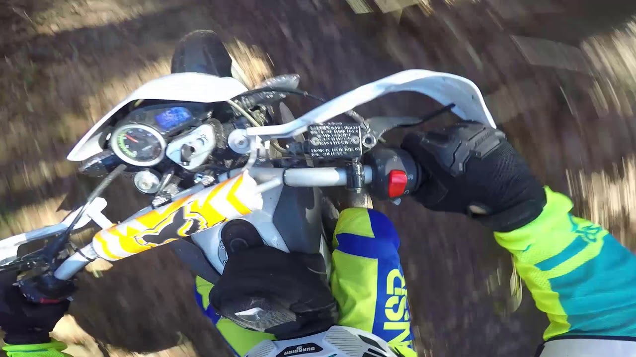 5 min of Justin on his first trail ride - YouTube