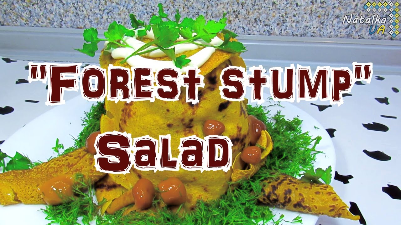 How To Cook "Stump" Salad - Beatiful "Forest Stump" Salad Step By Step ...
