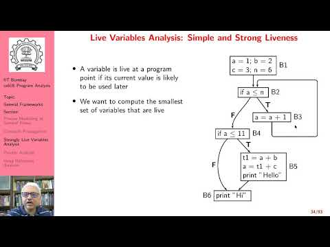 Lecture 10: Strong Live Variables Analysis - YouTube