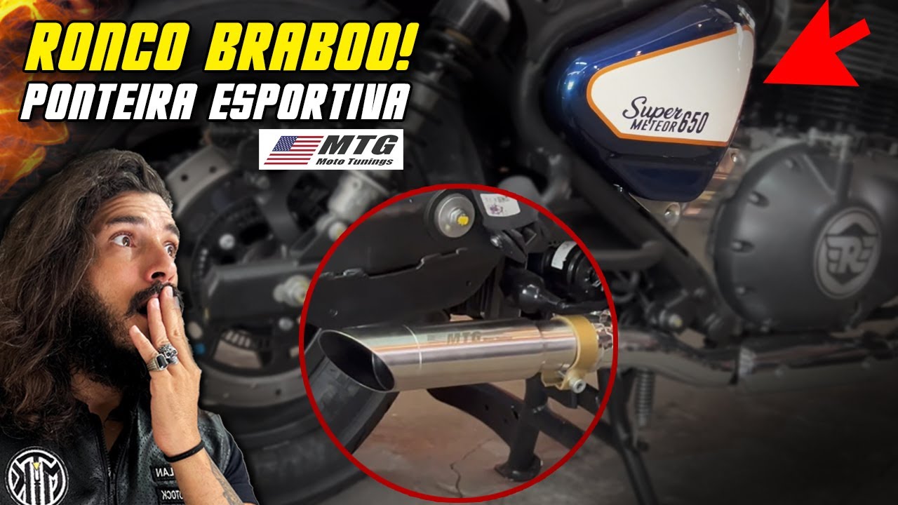 🚨 Super Meteor 650 com Ronco Esportivo MTG | Ponteira - Escapamento Esportivo MTG Vale a Pena ...