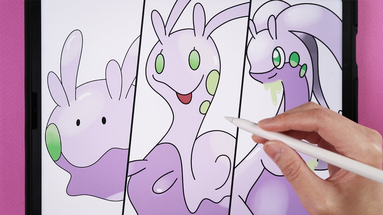 포켓몬 그리기 How To Draw Pokémon - Goomy, Sliggoo, Goodra /easy drawing ...