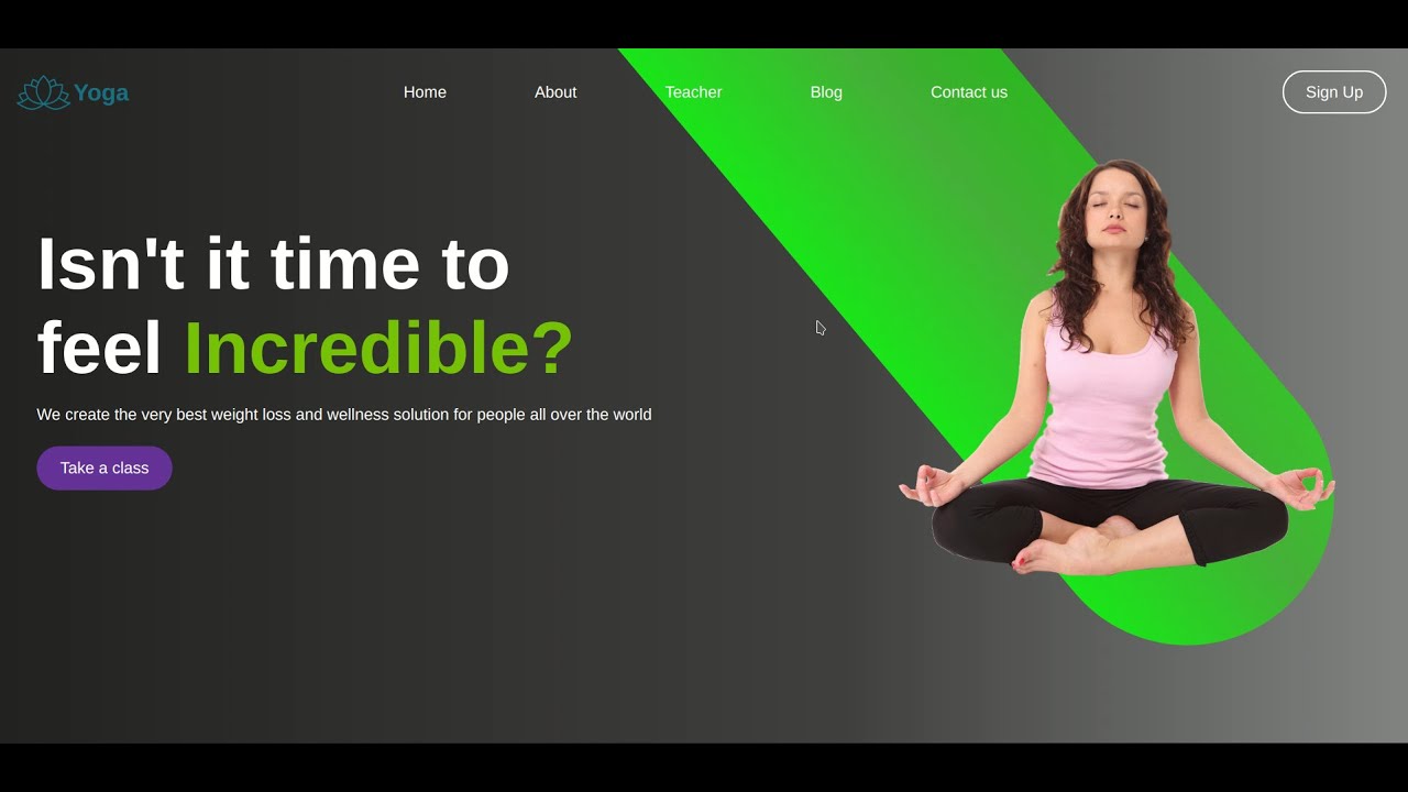 How to create responsive Cover page using HTML and CSS | Tutorial for ...