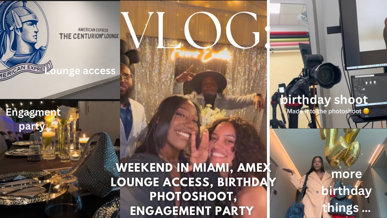 VLOG: Weekend in Miami, 🌴AMEX Lounge Access, Birthday Photoshoot ...