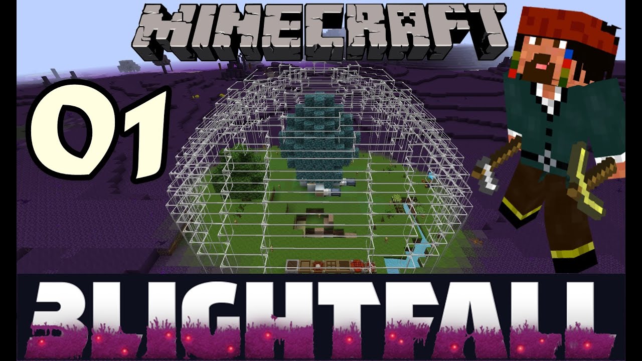 "Minecraft(Modded) BlightFall" #1 Нова планета, ново начало. - YouTube