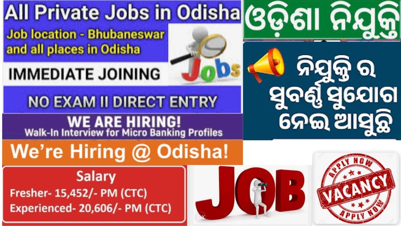 Top 7 Job Vacancy In Odisha | July Month Top Job Vacancy In Odisha ...
