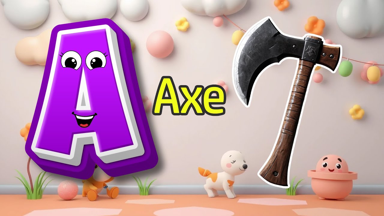 A is for Axe, ABC Phonics Song - Toddler Learning Songs, Nursery Rhymes ...