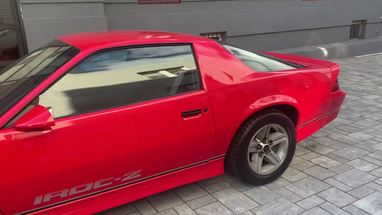 1987 Camaro Iroc-z Red 5.7TPI - YouTube