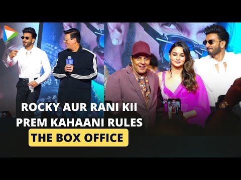 Alia B, Ranveer S & Karan J Celebrate Rocky Aur Rani Kii Prem Kahaani Success at Press ...