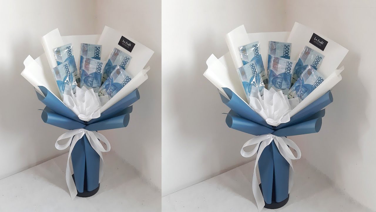 Cara membuat buket uang - Money Bouquet Tutorial - YouTube