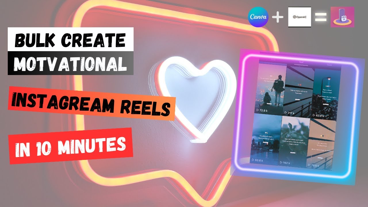 BULK CREATE Motivational Instagram Reels | Create Multiple Reels with ...