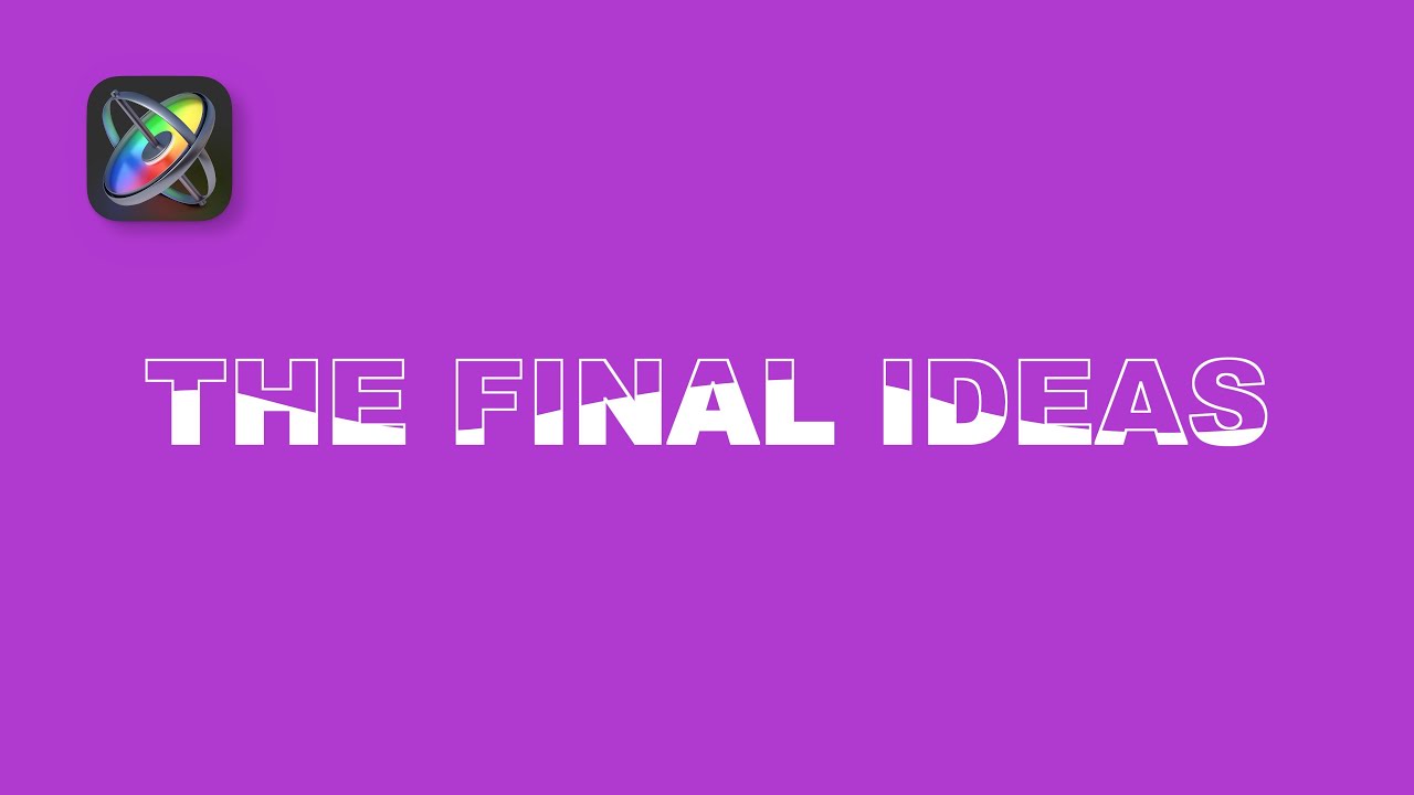 Liquid Text Effect Apple Motion Tutorial | The Final Ideas - YouTube