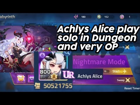 Achlys Alice play solo in Dungeon and very OP ll mobile legends ...