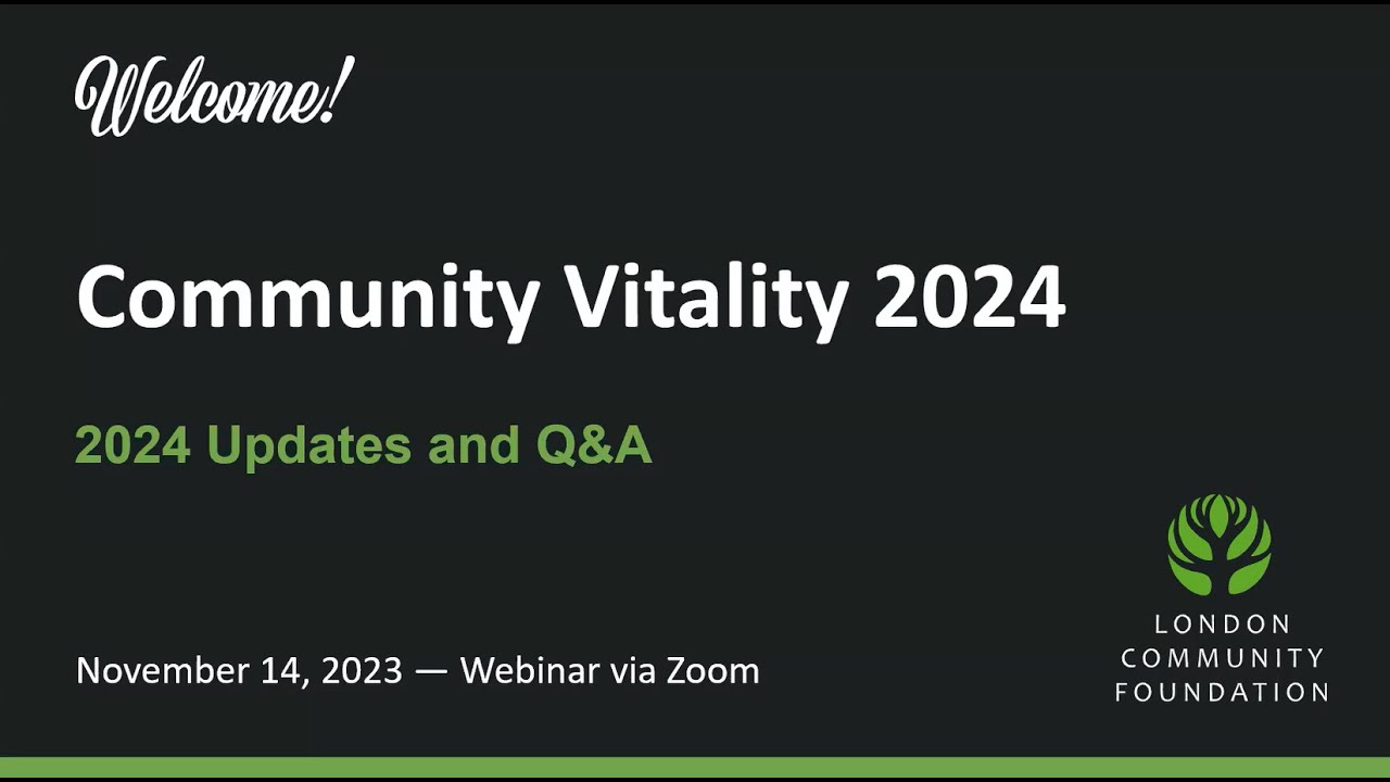 Community Vitality 2024 Webinar - YouTube