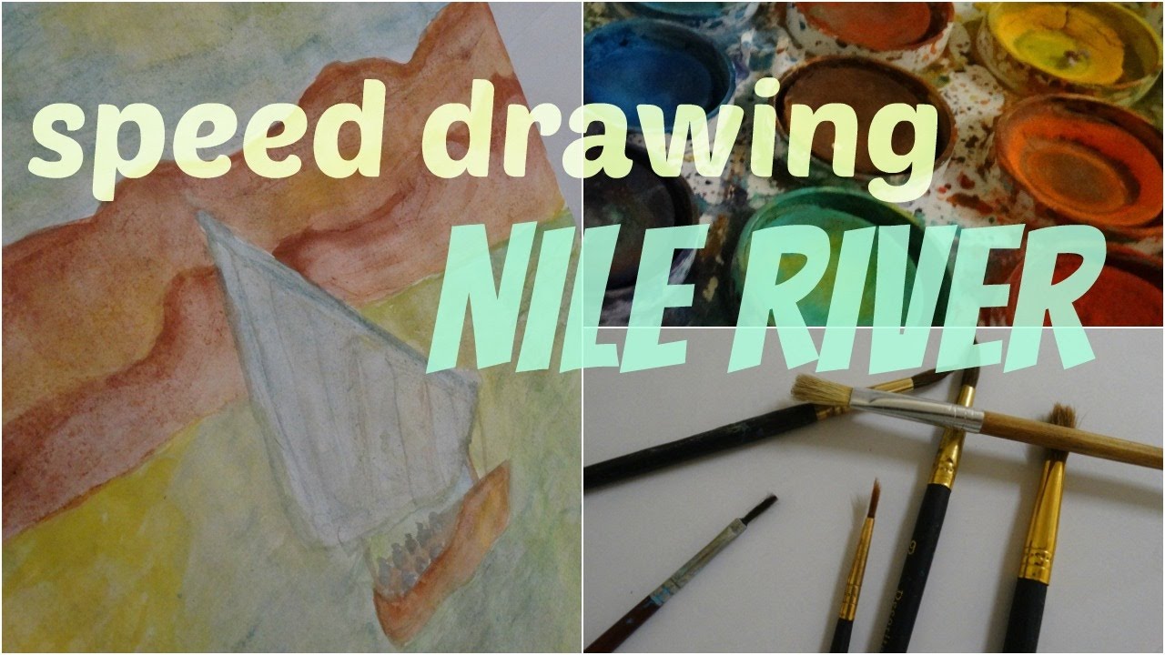 the Nile river ! #SPEED DRAWING - YouTube
