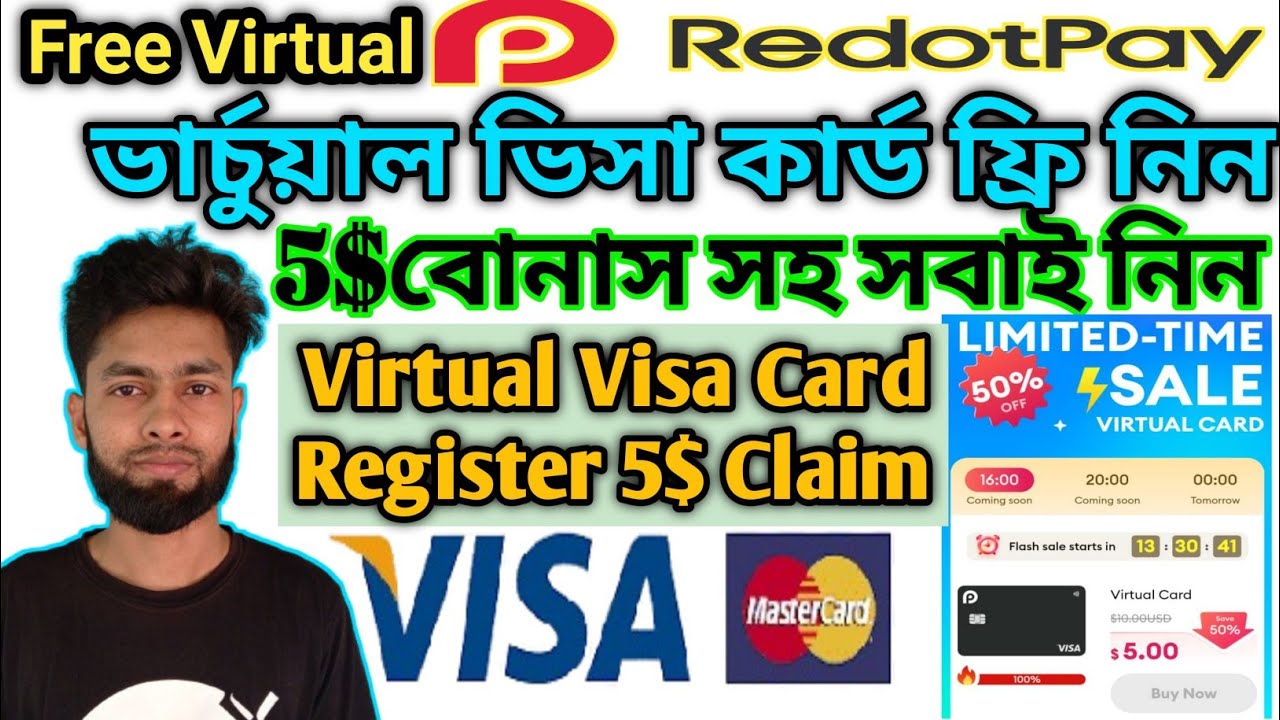 Claim 5$ Redotpay virtual visa card Off 50% Promo code limited time ...