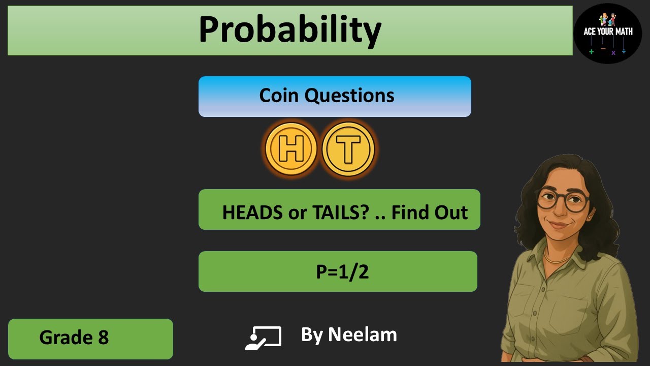 Basic Probability| Coin Probability Questions | Class 8|Explanation in ...