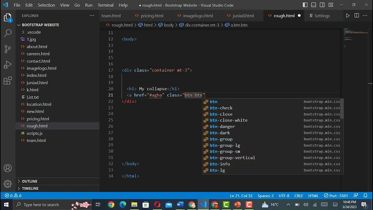 Collapse using Bootstrap 5 - YouTube