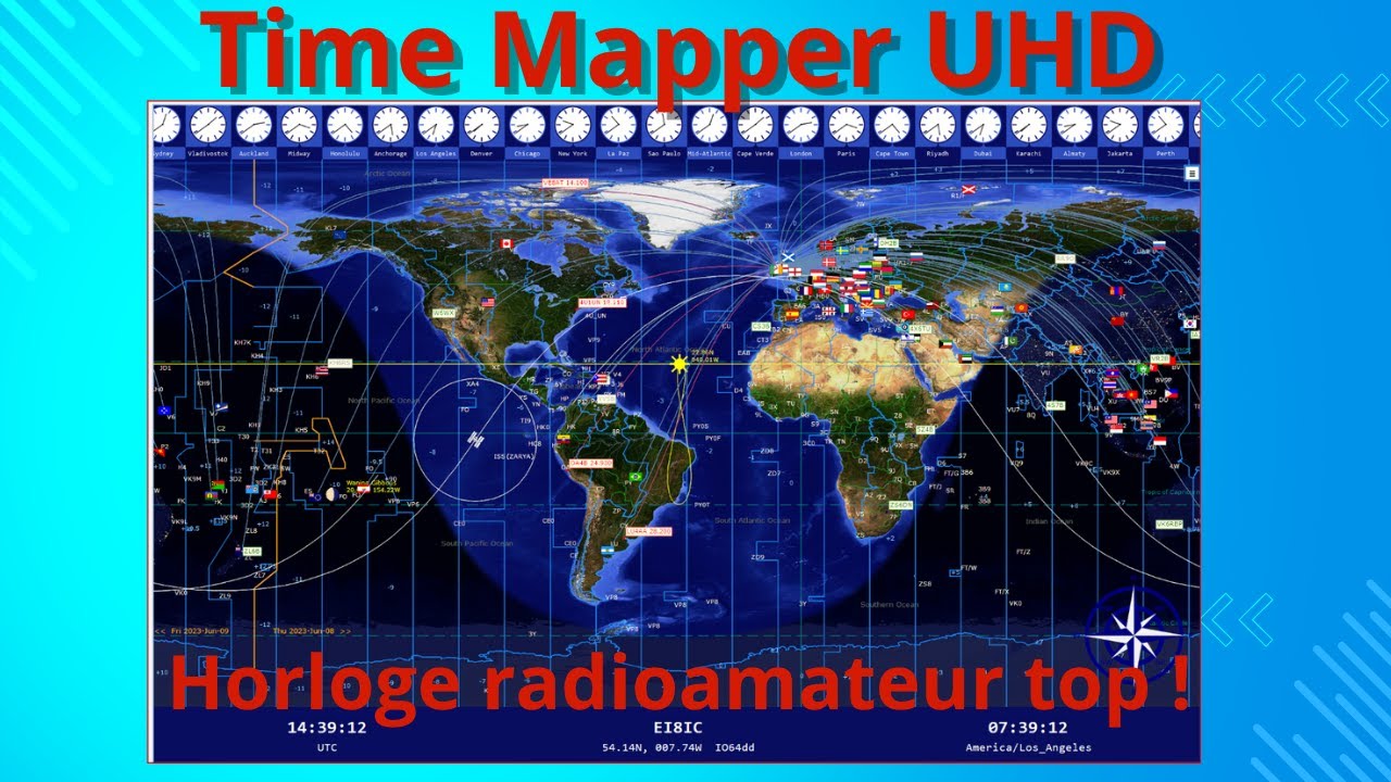 Présentation de Time Mapper UHD, Horloge Radioamateur #timemapper - YouTube