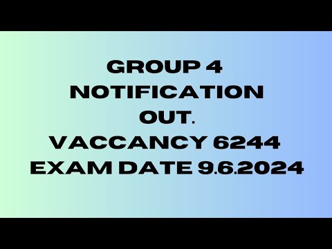 GROUP 4 notification 2024 என்ன இருக்கு? - YouTube