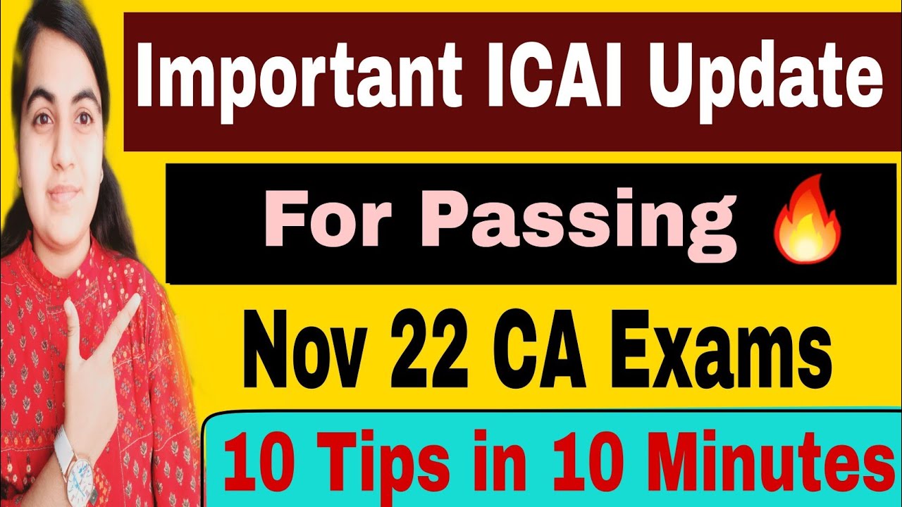 ICAI Important Update For Passing Nov 22 CA Exams 🔥 | Webinar Summary ...