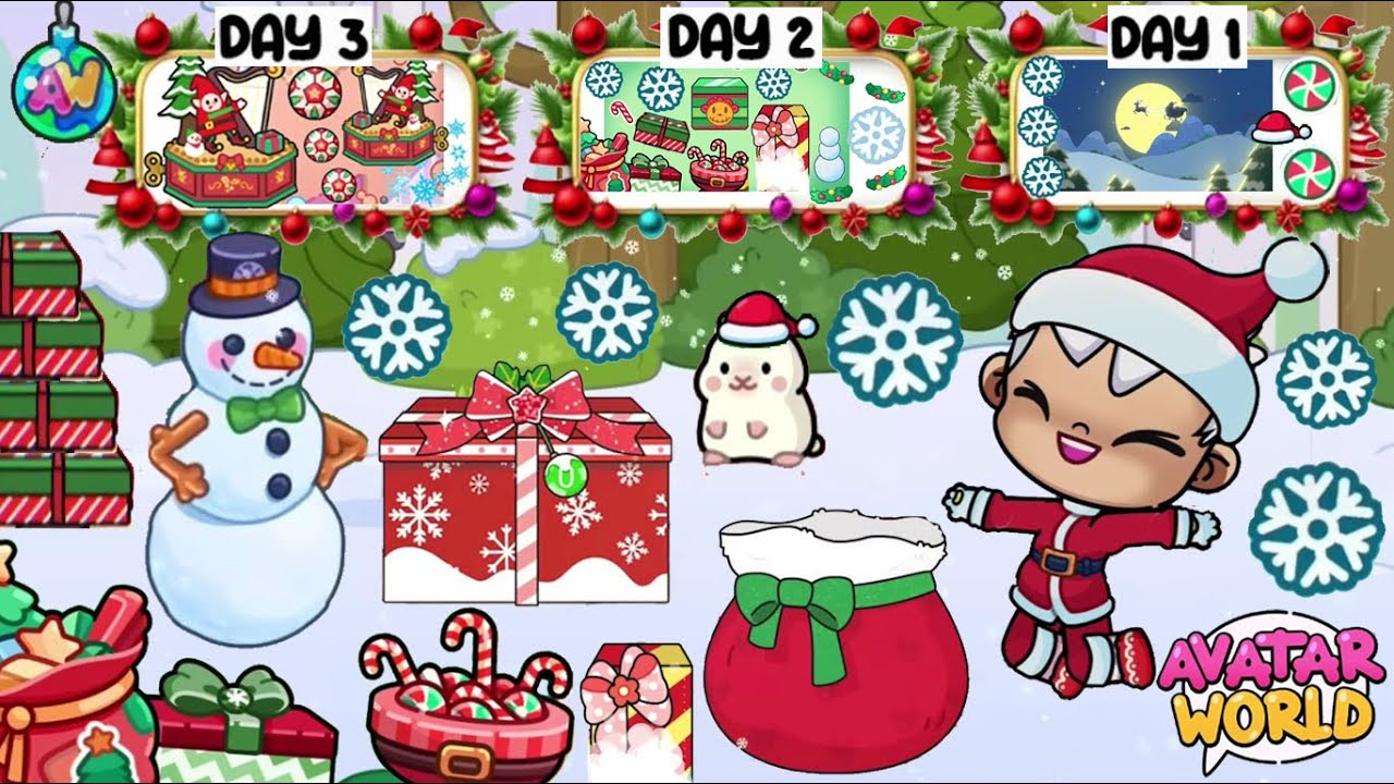 HADIAH GRATIS PAKET ITEM NATAL, AVATAR WORLD - YouTube