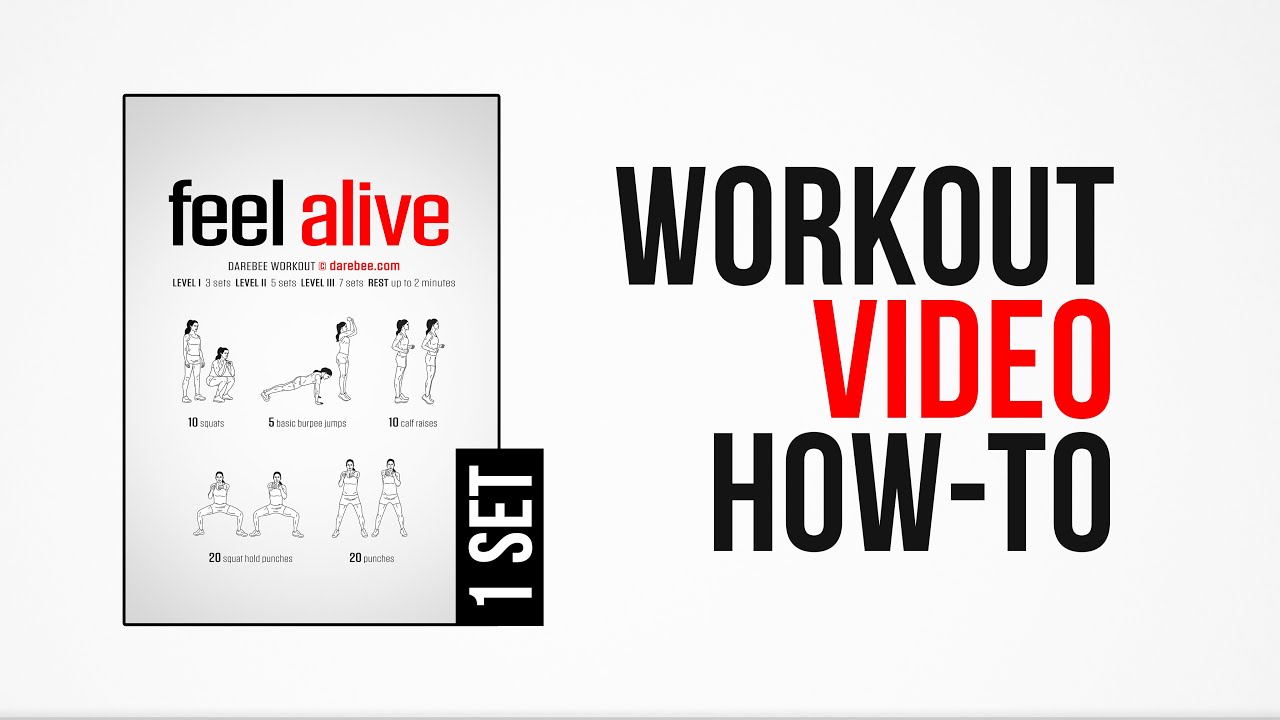 Feel Alive Workout [ How-To ] [ One Set ] by #DAREBEE - YouTube
