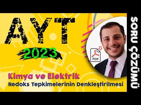 Redoks Tepkimelerinin Denkleştirilmesi - Test 3 Ünite 9 - Orbital Yayınları AYT Soru Bankası 2023