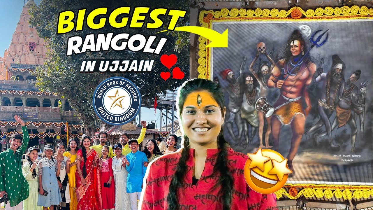 New World Record ? 🙏🏼 | Biggest Rangoli in Mahakal Temple | Artist ...
